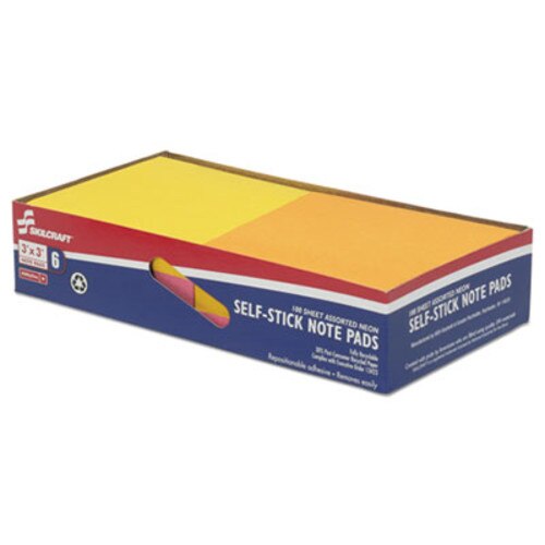 AbilityOne® 7530014181281, SKILCRAFT Self-Stick Note Pads, 3" x 3 ...